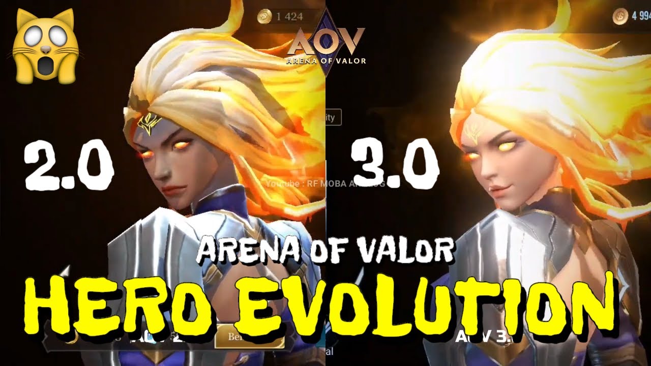 AOV HERO EVOLUTION REVAMP 2.0 to 3.0 - Arena of Valor hero revamp 2020 ...