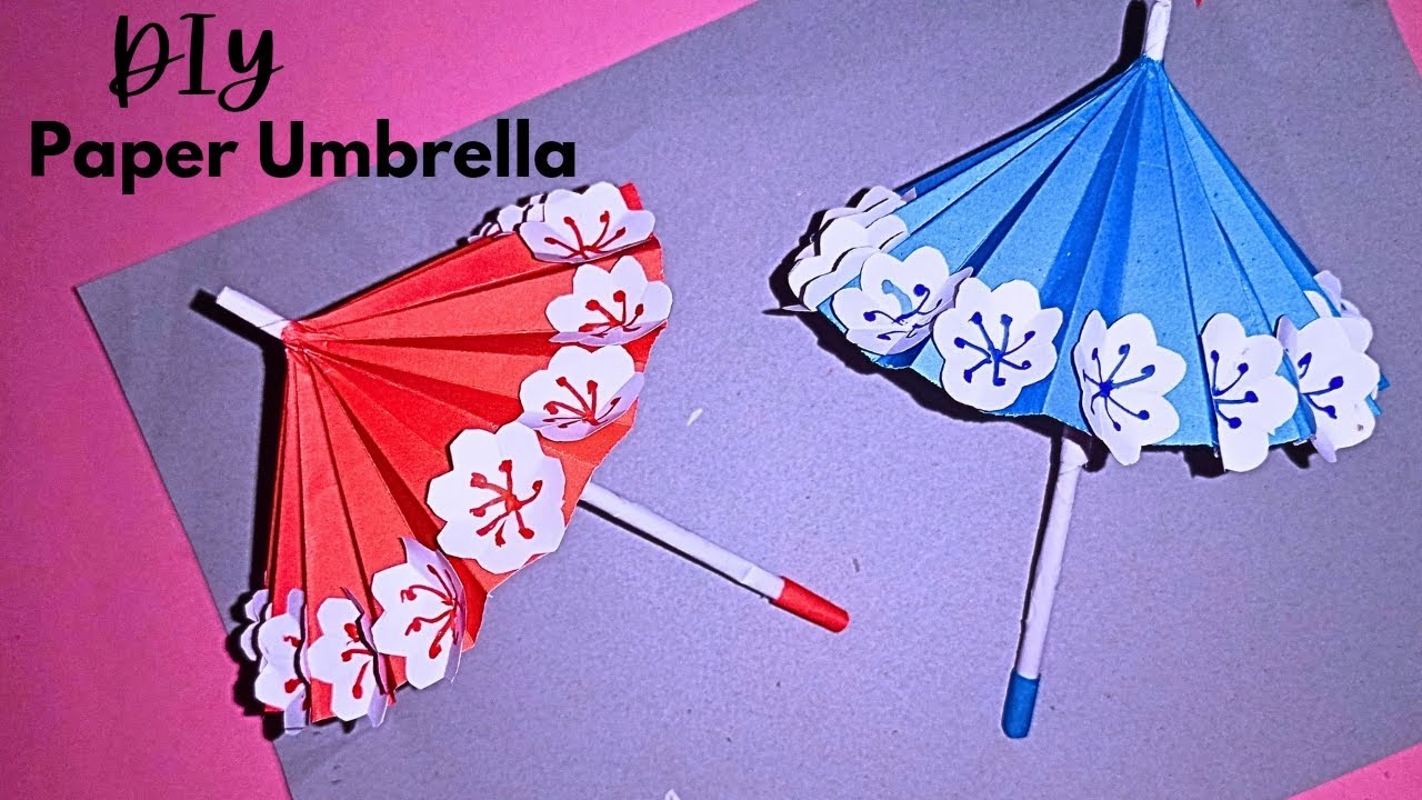 How to Make a Paper Umbrella that Open and Close | Flower Pop-up ...
