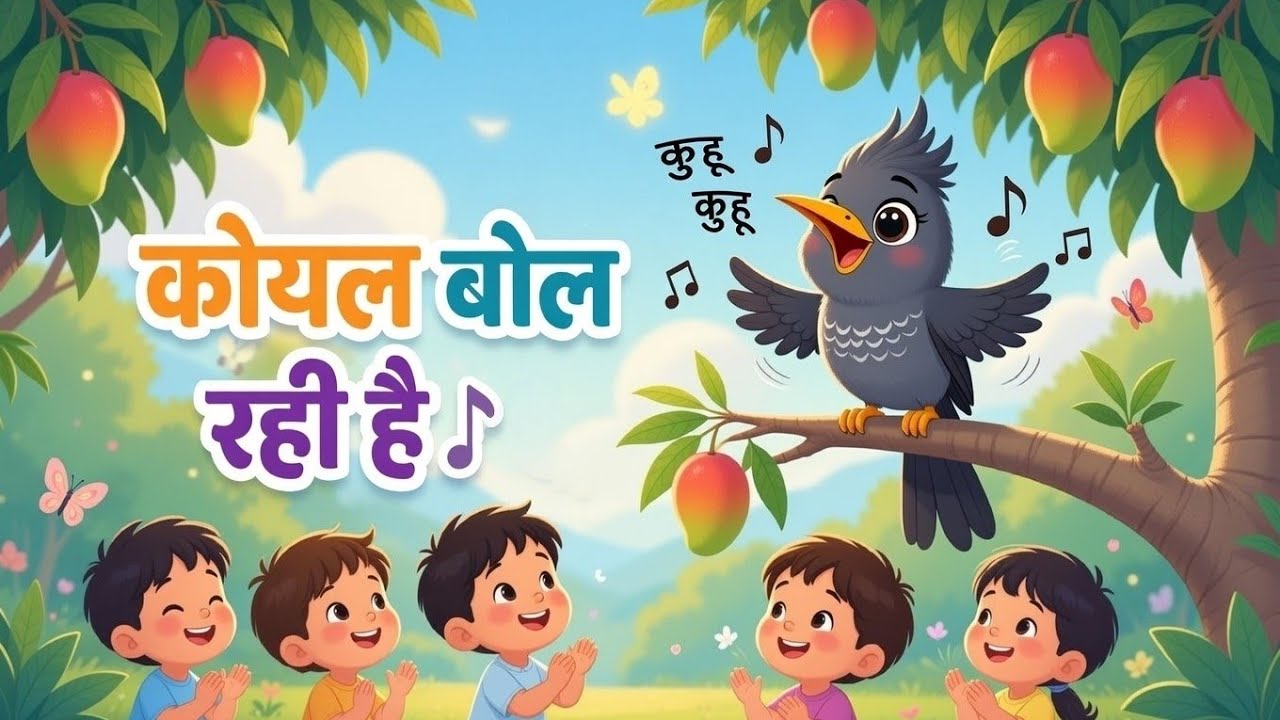 Koyal Bol Rahi Hai | Kuhu Kuhu | Popular Hindi Rhymes By Little Karma ...