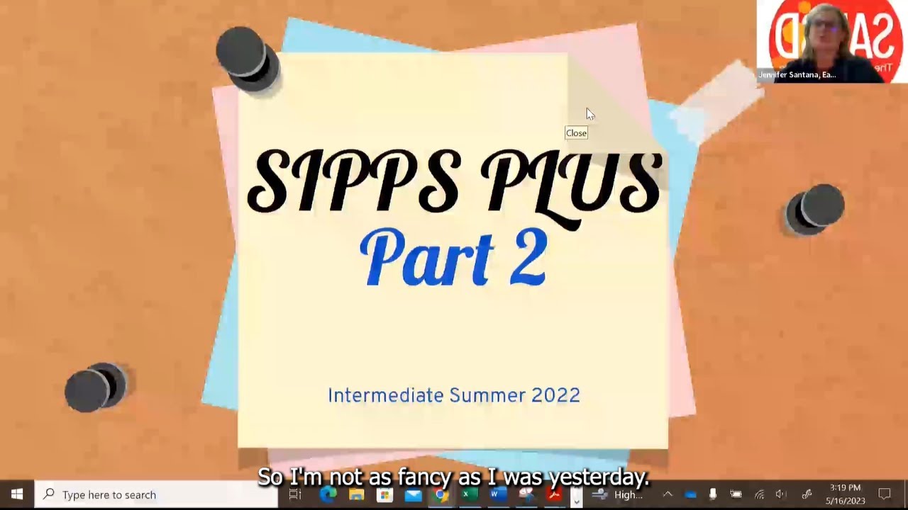 SIPPS Plus Part 2 - YouTube