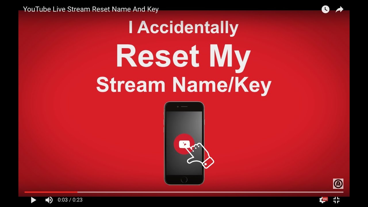YouTube Live Stream Reset Name And Key - YouTube