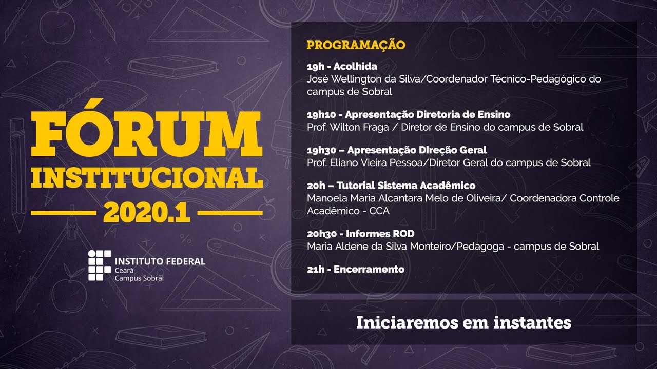 XXIII FÓRUM INSTITUCIONAL IFCE CAMPUS DE SOBRAL - YouTube