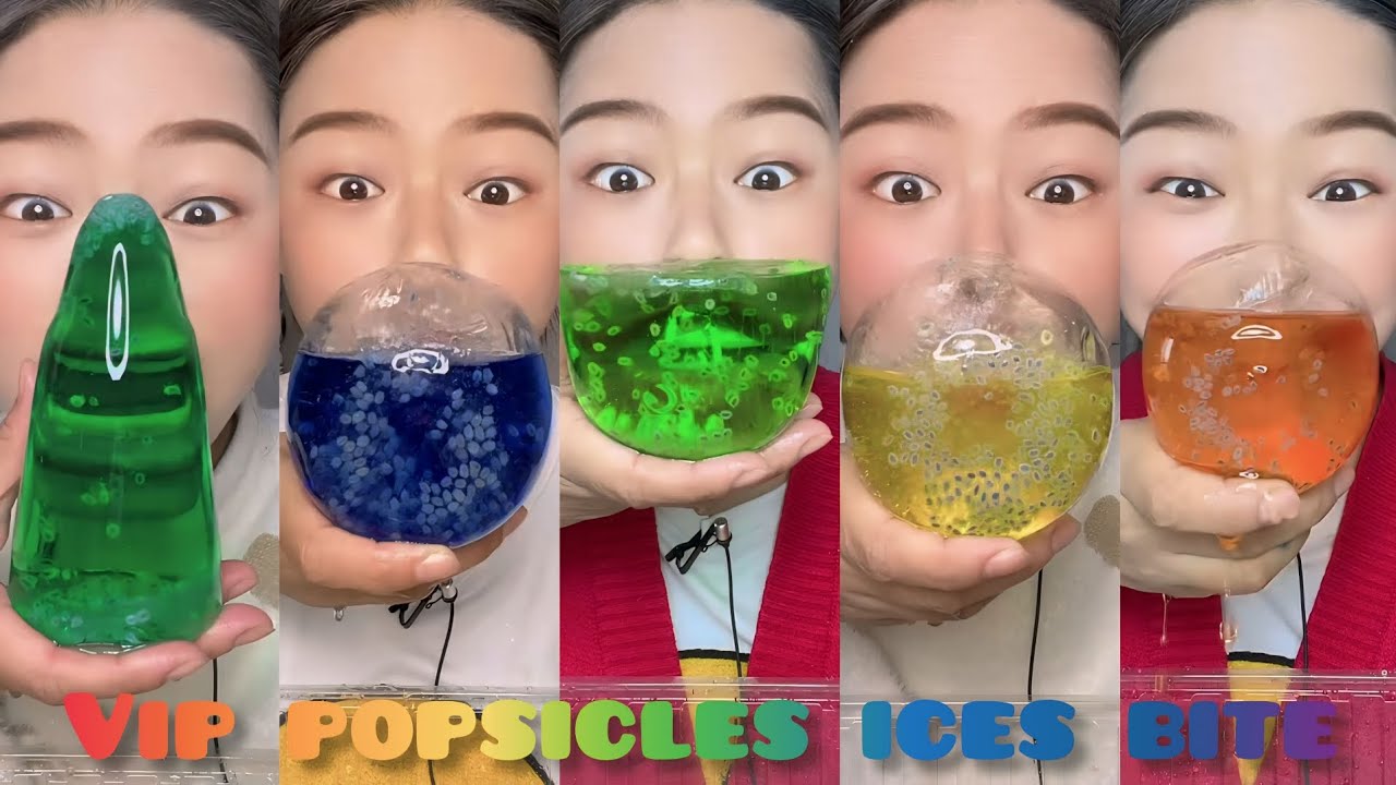 VIP ASMR\POPSICLES ICE'S BITE SHOT Wow COOL #mukbang SOUND #asmr - YouTube