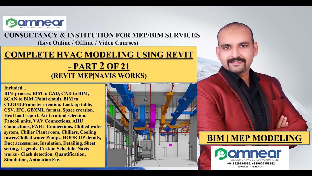 COMPLETE HVAC MODELING USING REVIT|PART 2 OF 21|REVIT MEP|NAVIS WORKS ...