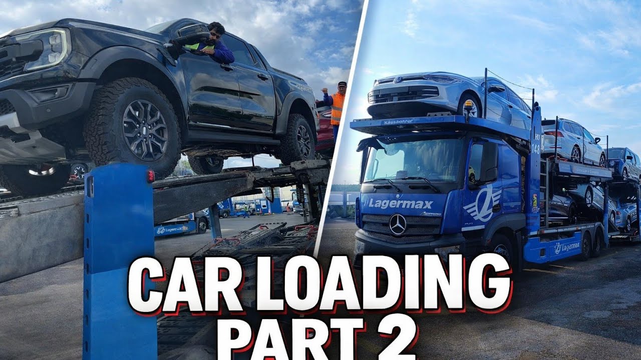 Real Car Carrier Loading in Europe – Must Watch! Part 2 #car transport ...