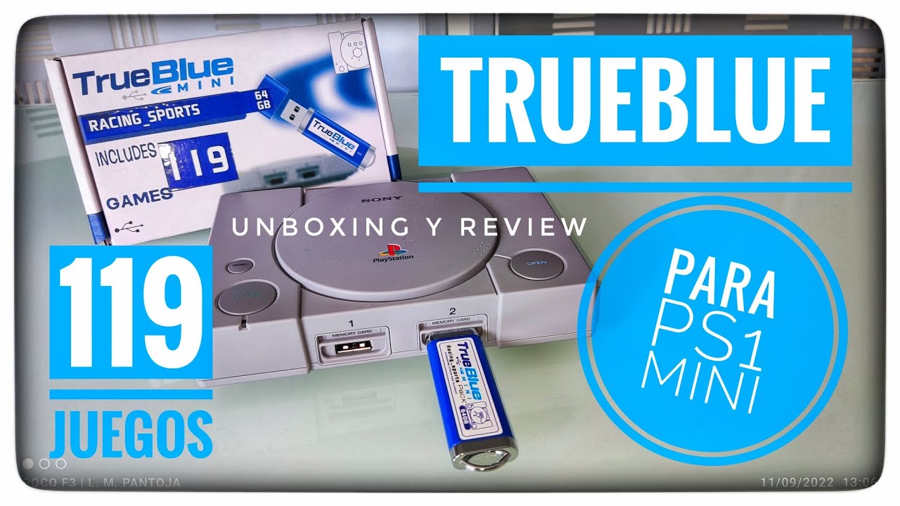 Trueblue para la PS1 Mini Clasic con 119 Juegos, Unboxing y Review ...