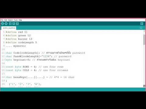 Example code keypad control servo - YouTube
