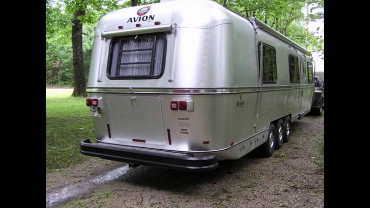 1984 AVION 34V Aluminum 34' Travel Trailer - YouTube