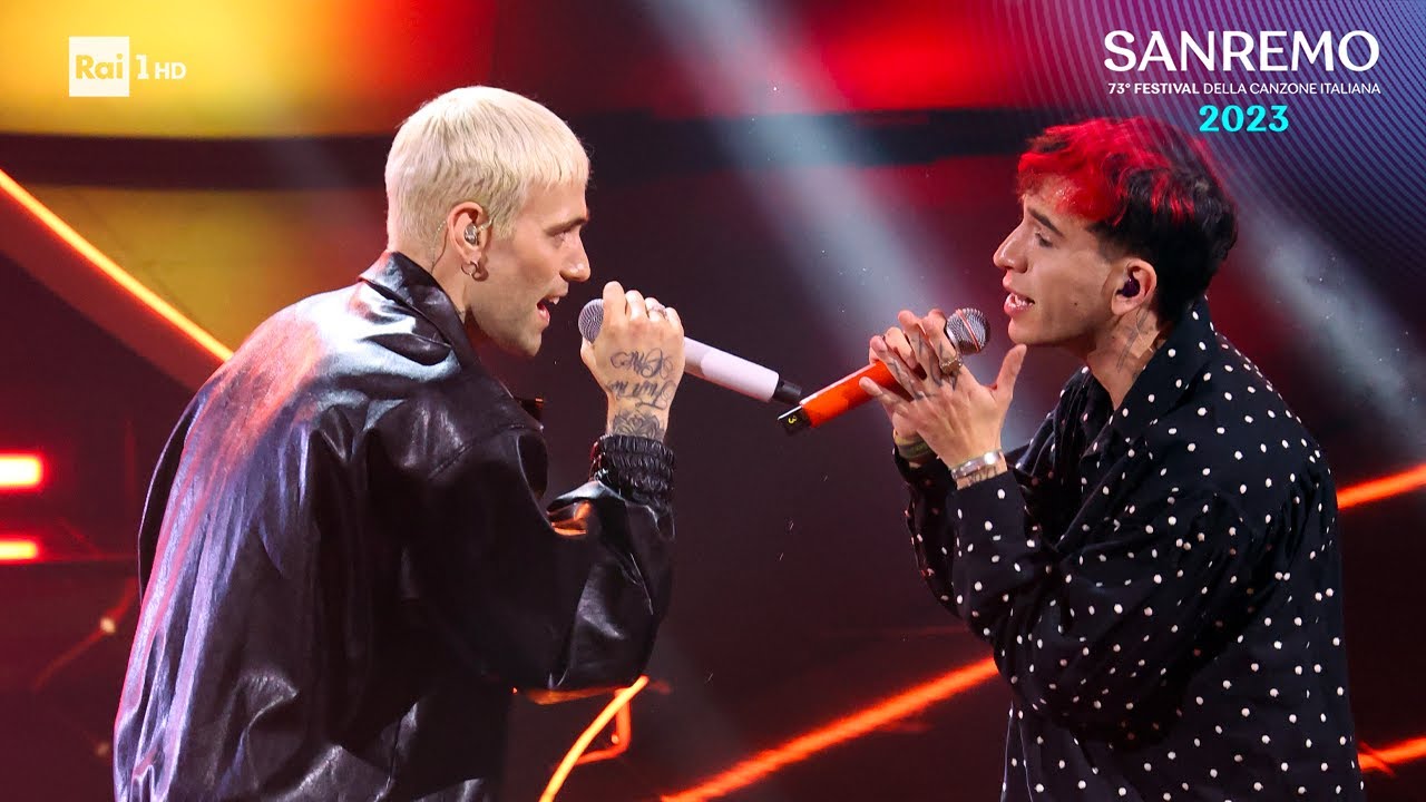 Sanremo 2023 - Mr. Rain con Fasma cantano 'Qualcosa di grande ...
