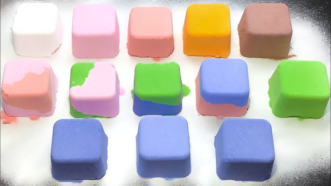 CRUNCHY ASMR 🎉 CRUSHING COLORFUL BAKING SODA+ FASTER VERSION 🎉 ...