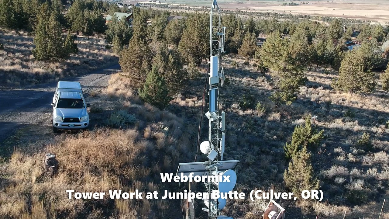 Culver Oregon Wireless Internet Tower Work - YouTube