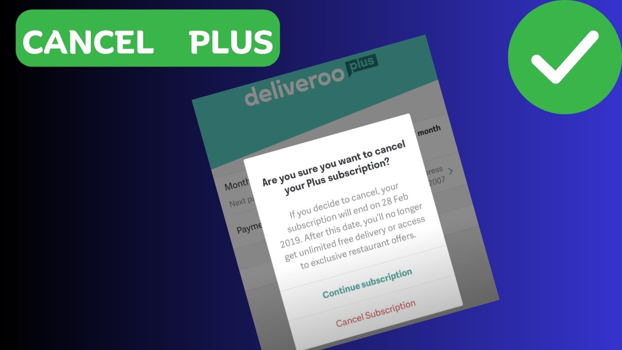 How to Cancel Deliveroo plus - YouTube