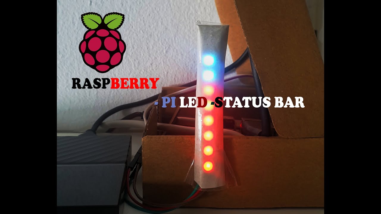 Raspberry pi /home server RGB LED (Ws281) status bar || Programming and ...