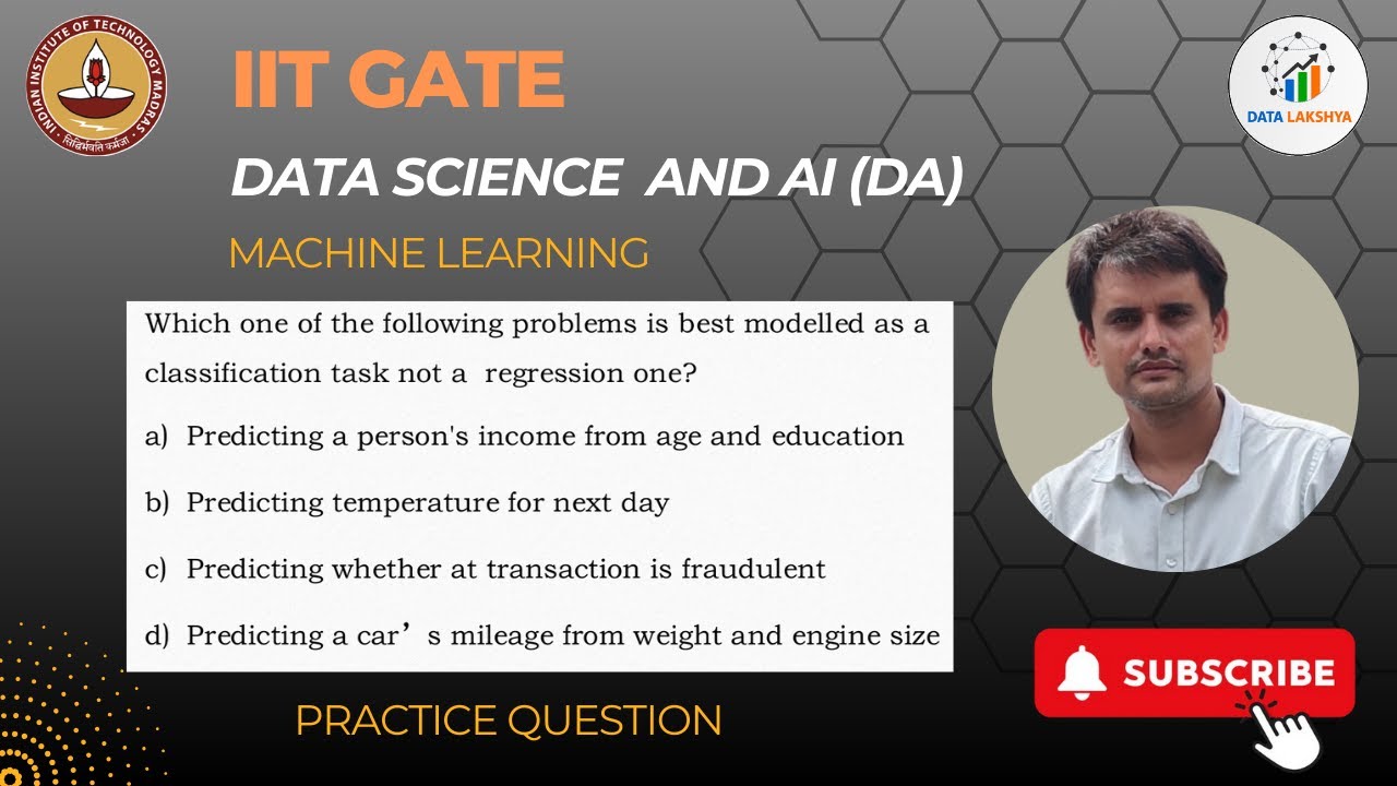 Machine Learning | Practice Question | IIT GATE DA (Data Science and AI ...