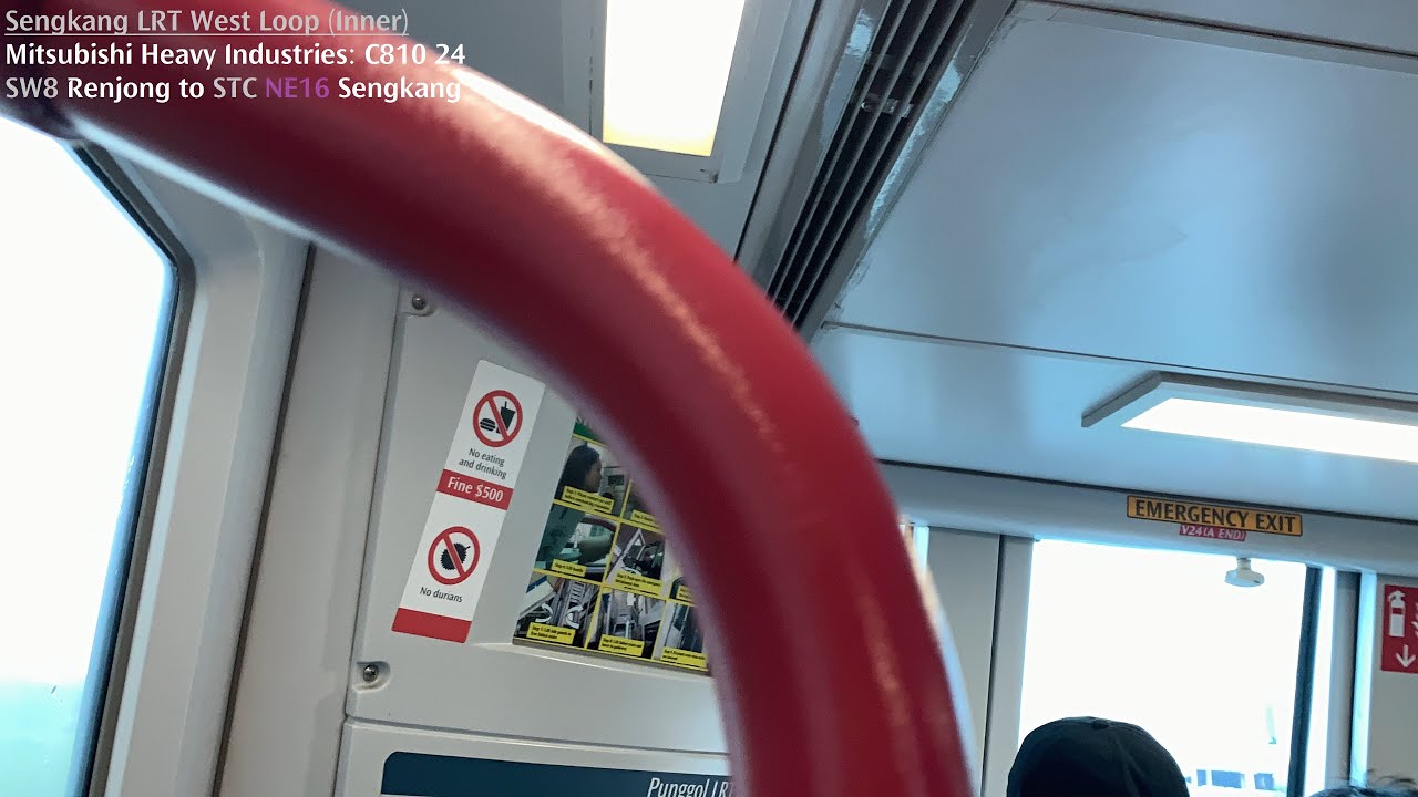 ⁴ᴷ [1-car] SBST, SKLRT Train Ride [Renjong → Sengkang] - Mitsubishi ...
