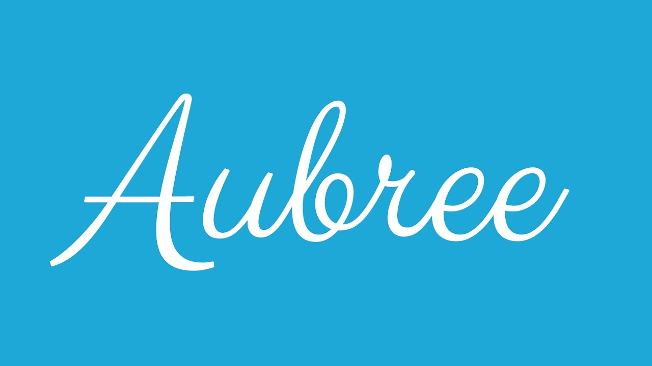 Learn how to Sign the Name Aubree Stylishly in Cursive Writing - YouTube