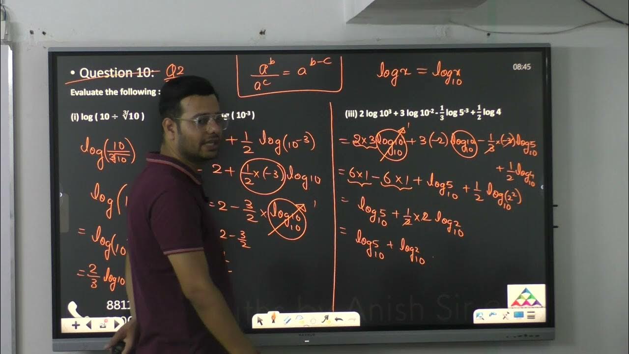 Logarithm Lec 2 Class 11 Applied Maths - YouTube