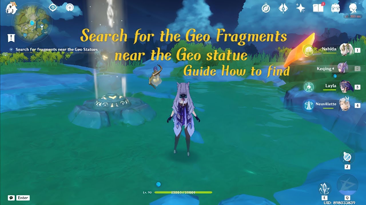 Search for the Geo Fragments near the Geo statue Genshin Impact guide ...