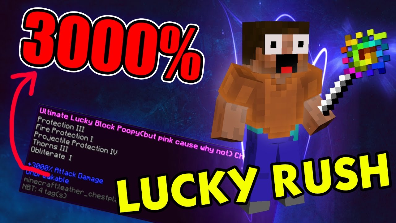 3000% ATTACK DAMAGE! | Minecraft LUCKY RUSH | earliboy - YouTube