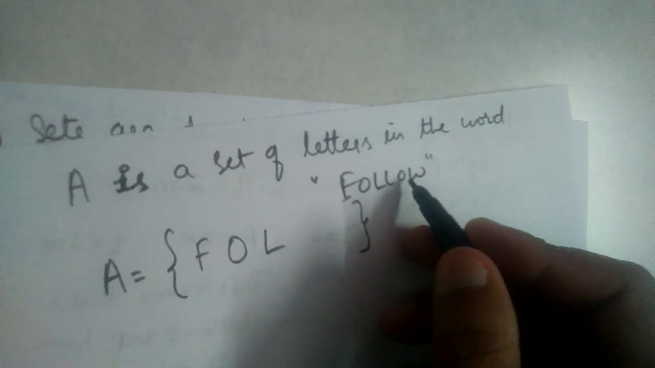 How to denote sets? How to write sets? - YouTube