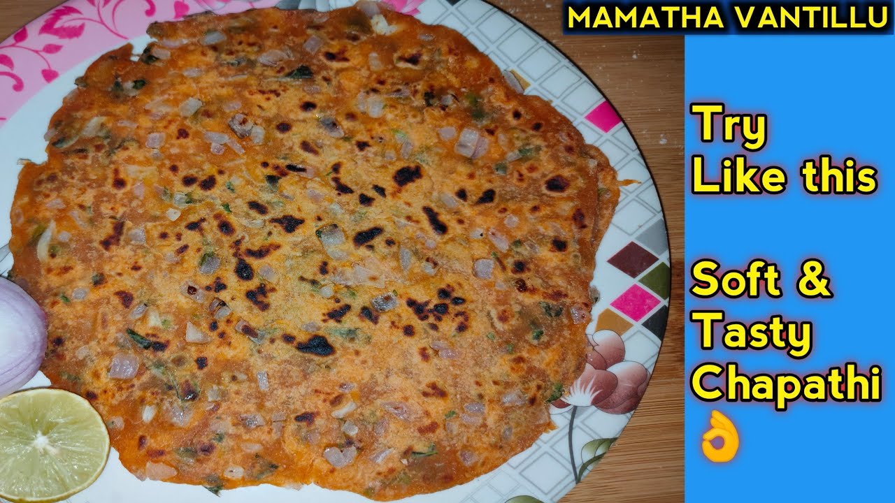Tomato Onion Chapati Recipe | Soft and Tasty Chapati | Red Chapati ...