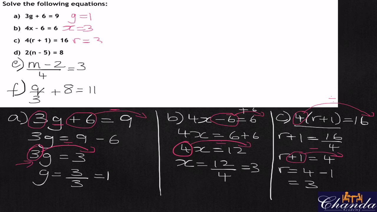 Ultimate guide to Linear Equations: Keeping equations balanced - YouTube