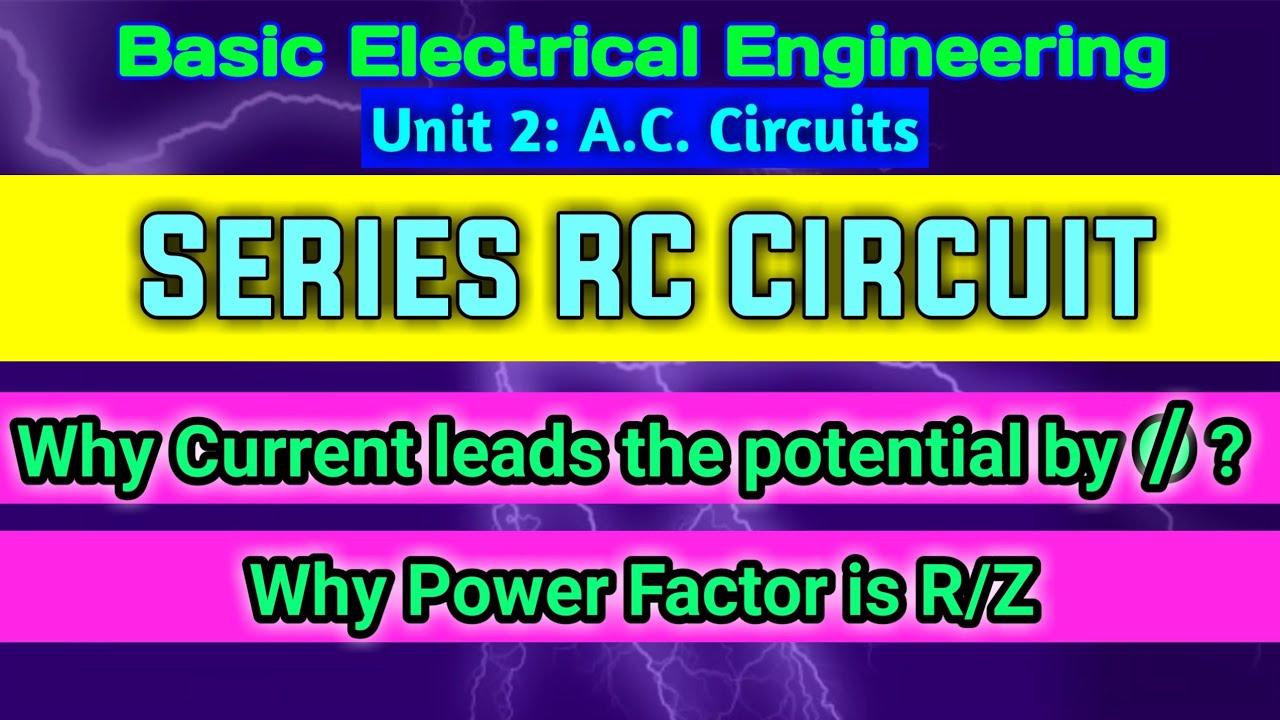 Series RC circuit (Current Leads the voltage by ∆) unit 2 AC circuits ...