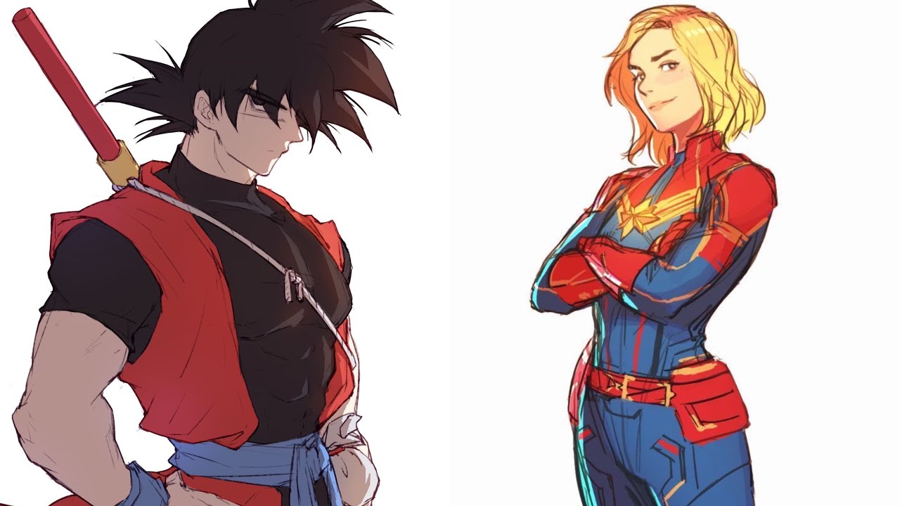 Goku In Marvel | Goku x Captain Marvel | Part 18 - YouTube