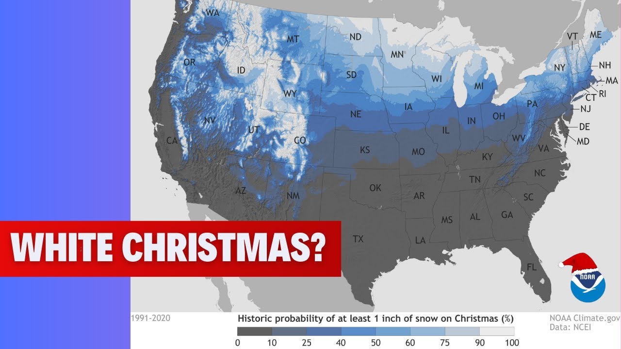 White Christmas Chances: NOAA’s Map and Latest December Snow Models ...