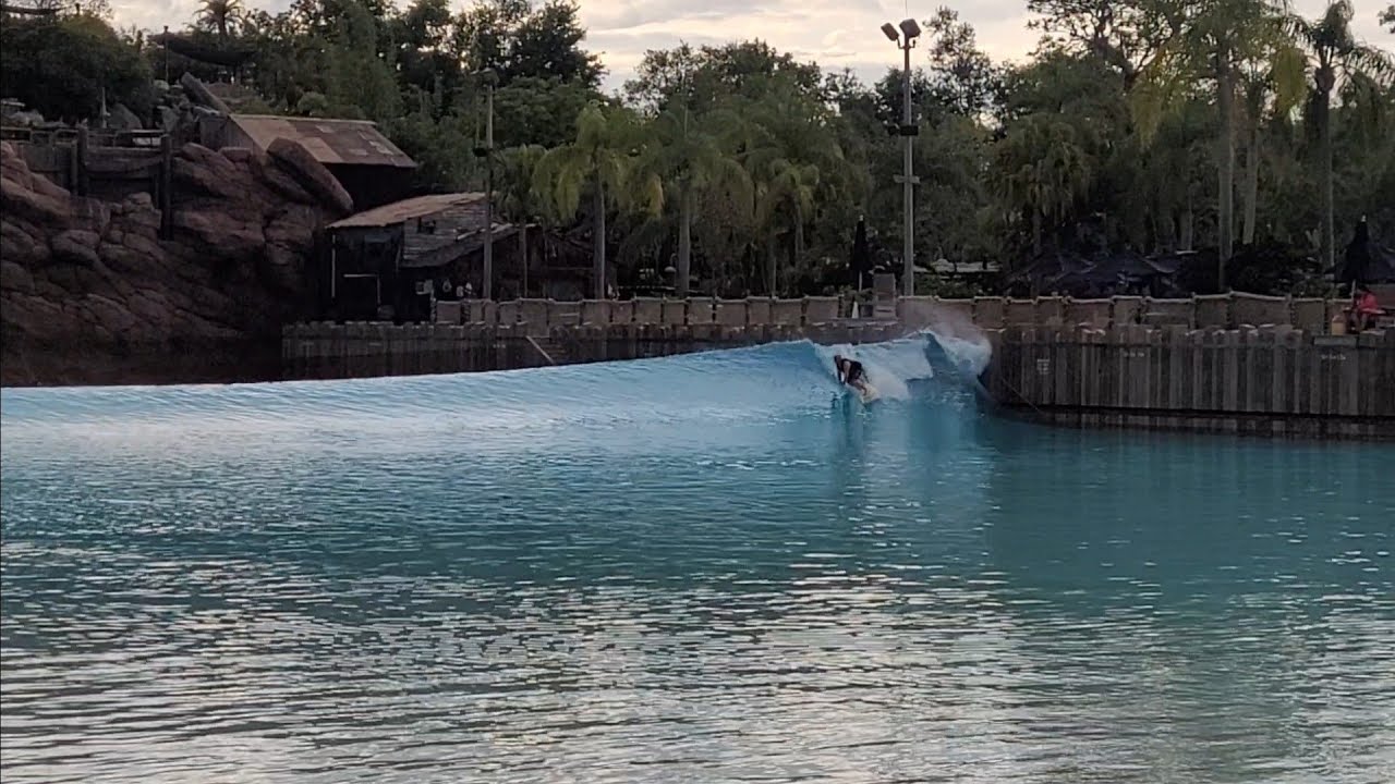 Surfing Typhoon lagoon Florida wave pool 7-24-23 - YouTube
