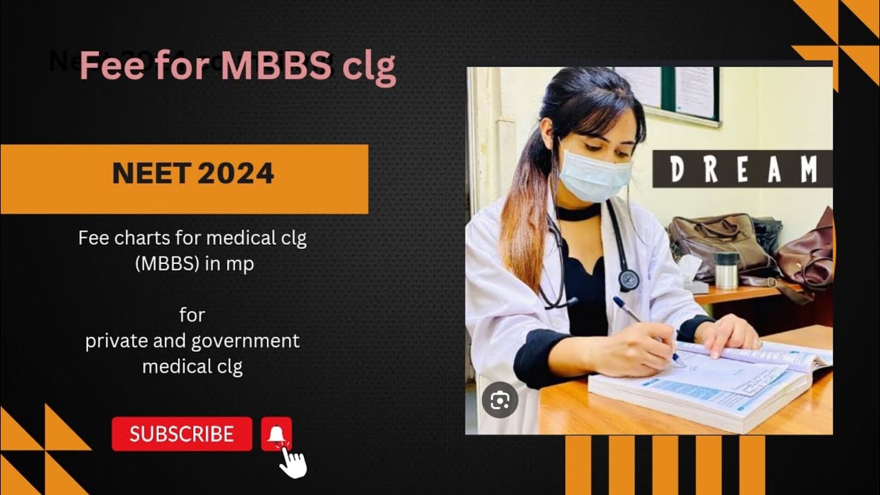 fee charts # fee for MBBS / bds medical clg I'm mp # neet 2024 #update ...
