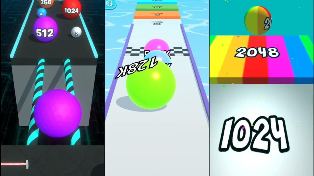 Crazy Ball Run 2048 vs Ball Run Infinity vs Merge Ball Run 2048 - YouTube