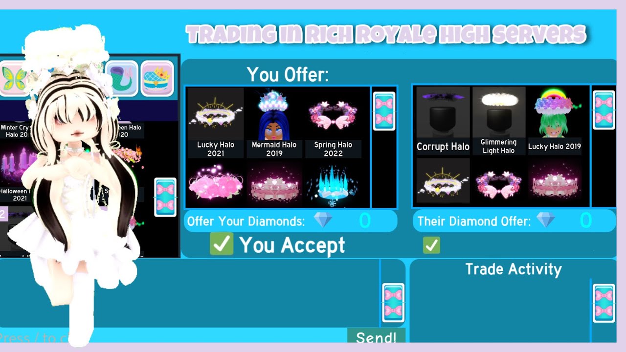 Trading in rich royale high servers + getting lots of halos (Royale ...