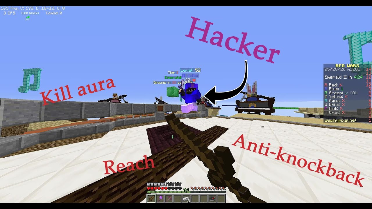 Hypixel's Anti-cheat doesn't work - Hackers in Minecraft Bedwars - YouTube