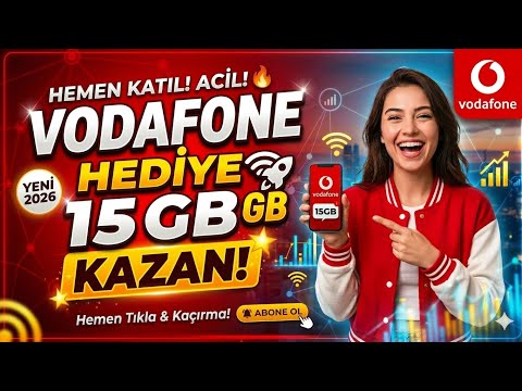 ✅VODAFONE BEDAVA İNTERNET 2026 - VODAFONE BEDAVA 15GB İNTERNET KAZANMAK✅