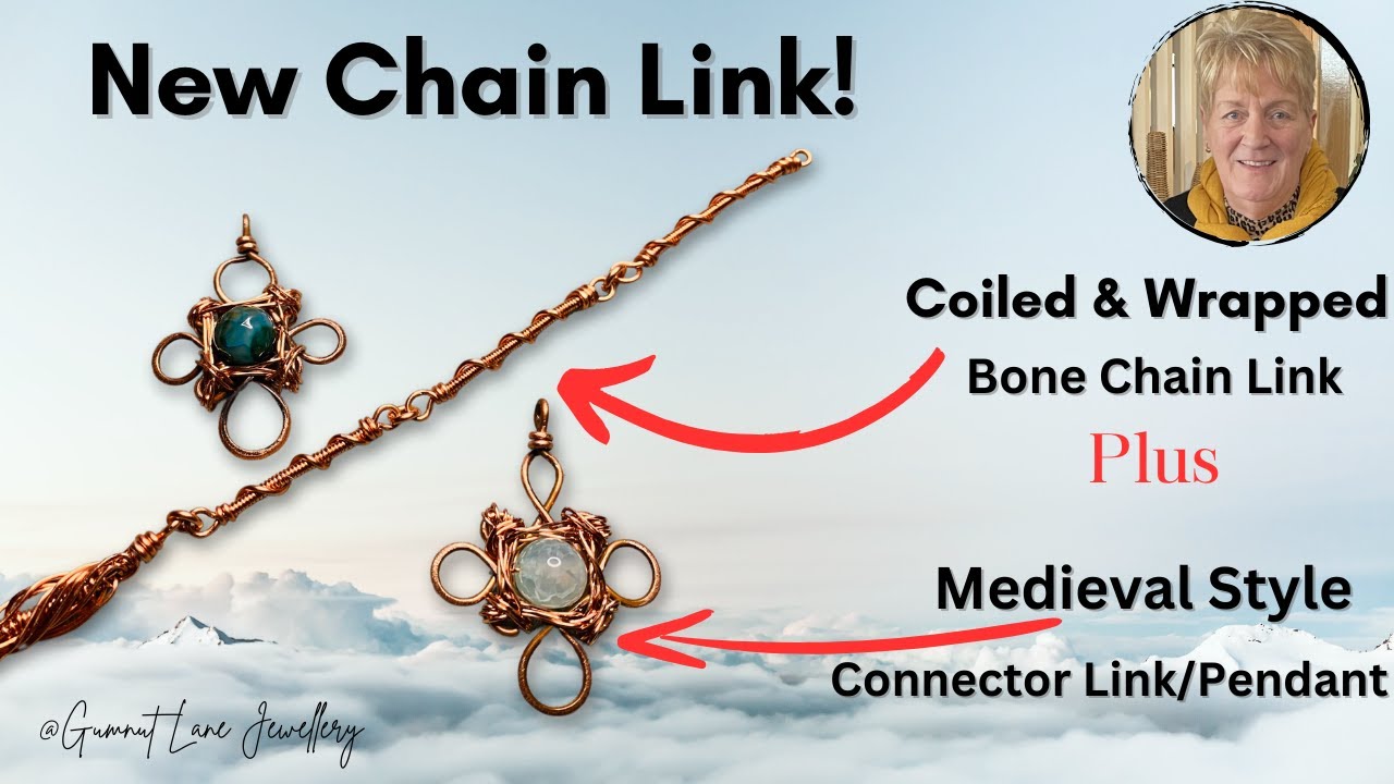 "Artisanal Charm: Wire-Wrapped Coiled Chain Link & Medieval Style ...