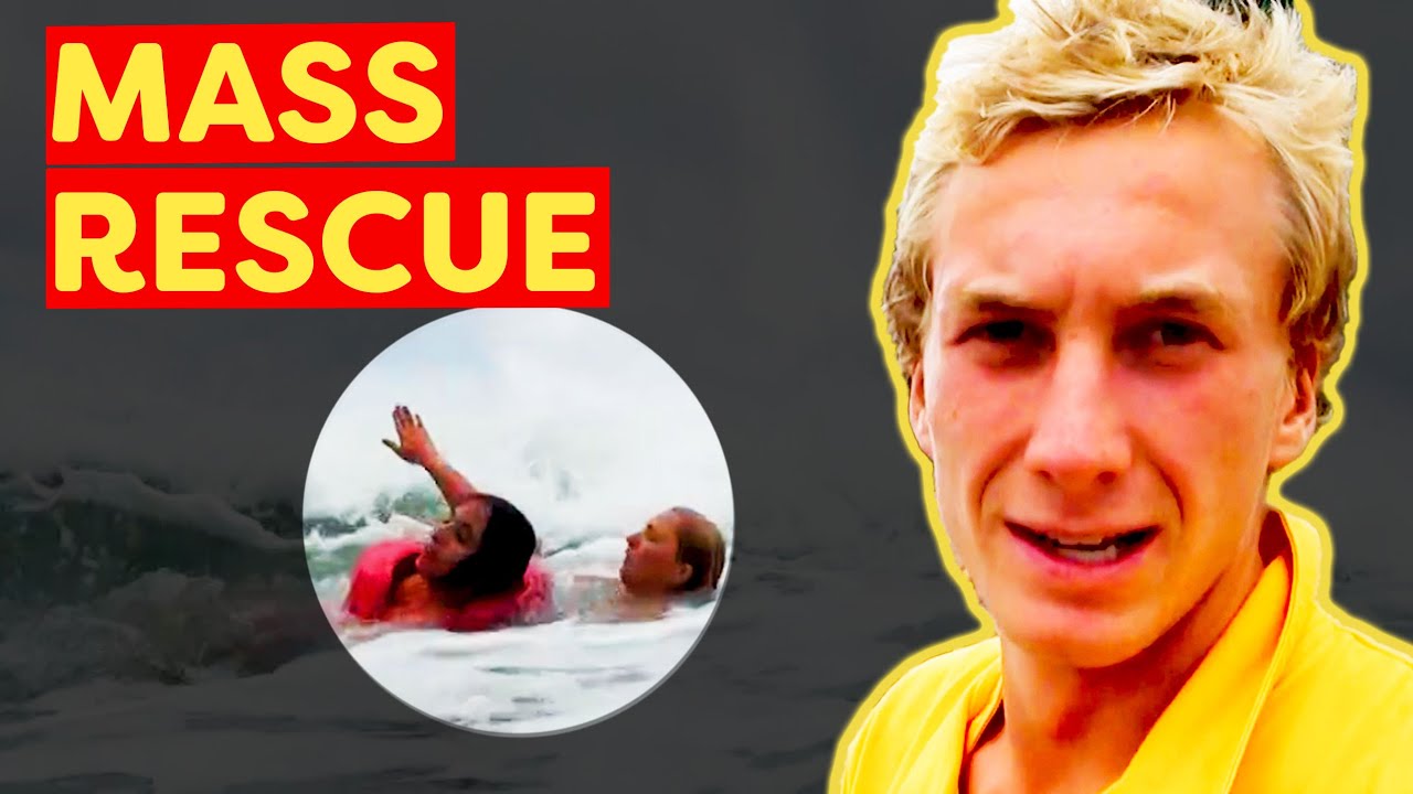 "RESCUE! RESCUE! RESCUE!" | Mass Rescue At Beach - YouTube