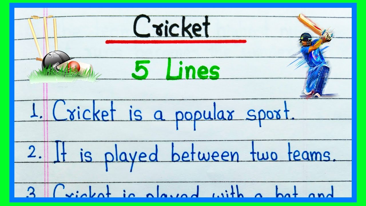 5 Lines On Cricket Essay In English Five Lines Essay On Cricket In 5-lines-on-cricket-essay-in-english-five-lines-essay-on-cricket-in