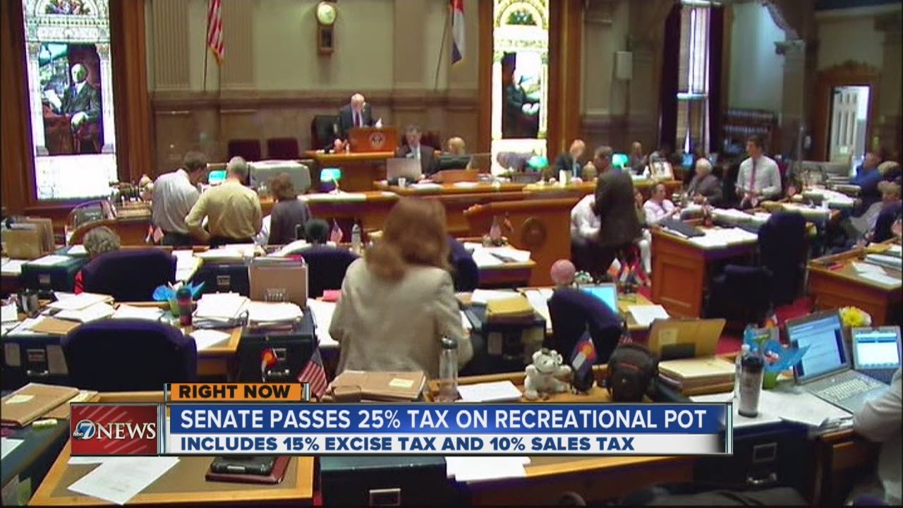 Senate passes 25% tax on recreational marijuana - YouTube