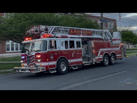 Union Fire Department Ladder 1 responding to a smell of smoke | Video ...