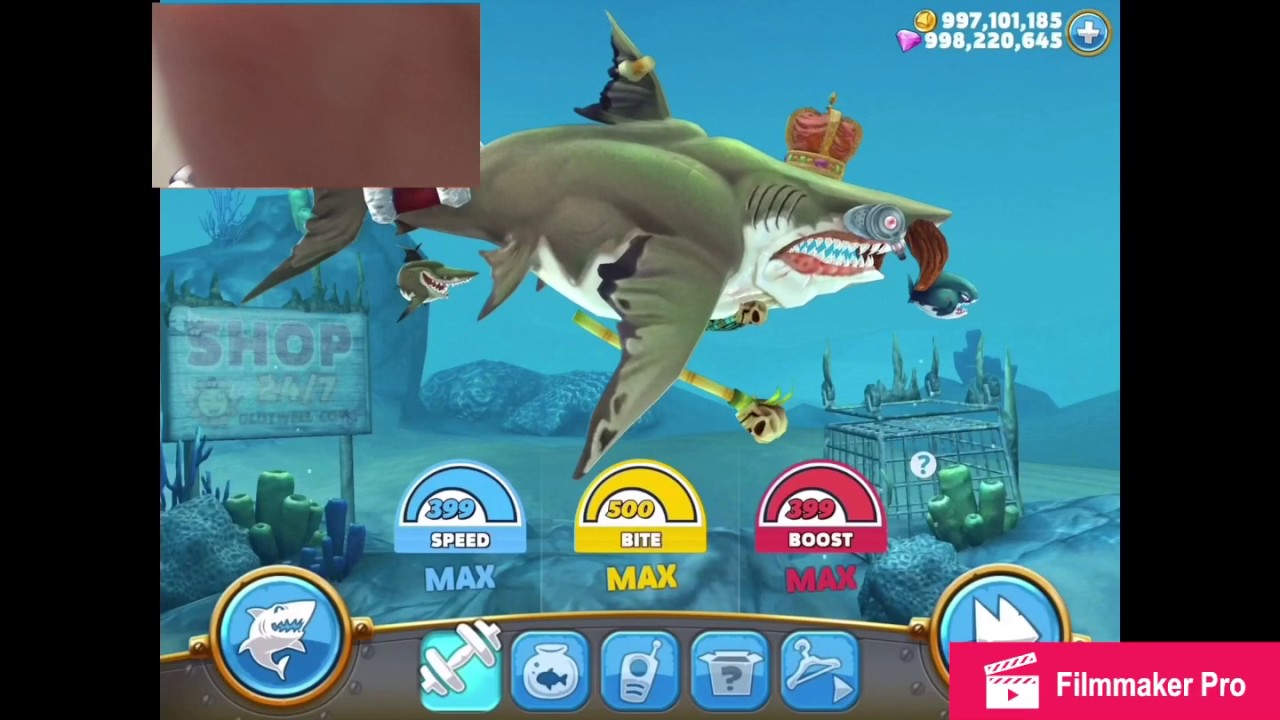 INFINITE COINS AND GEMS ON HUNGRY SHARK - YouTube