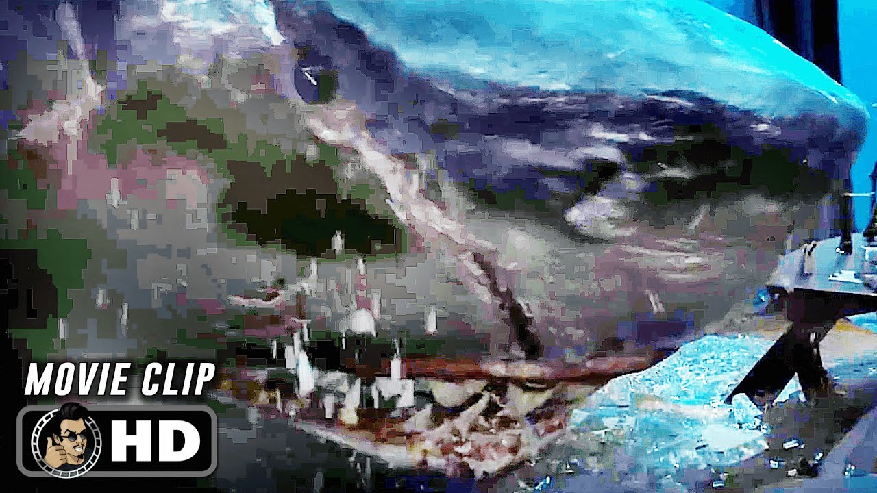 The Meg Proof Window Scene | MEG 2 THE TRENCH (2023) Megalodon, Movie ...