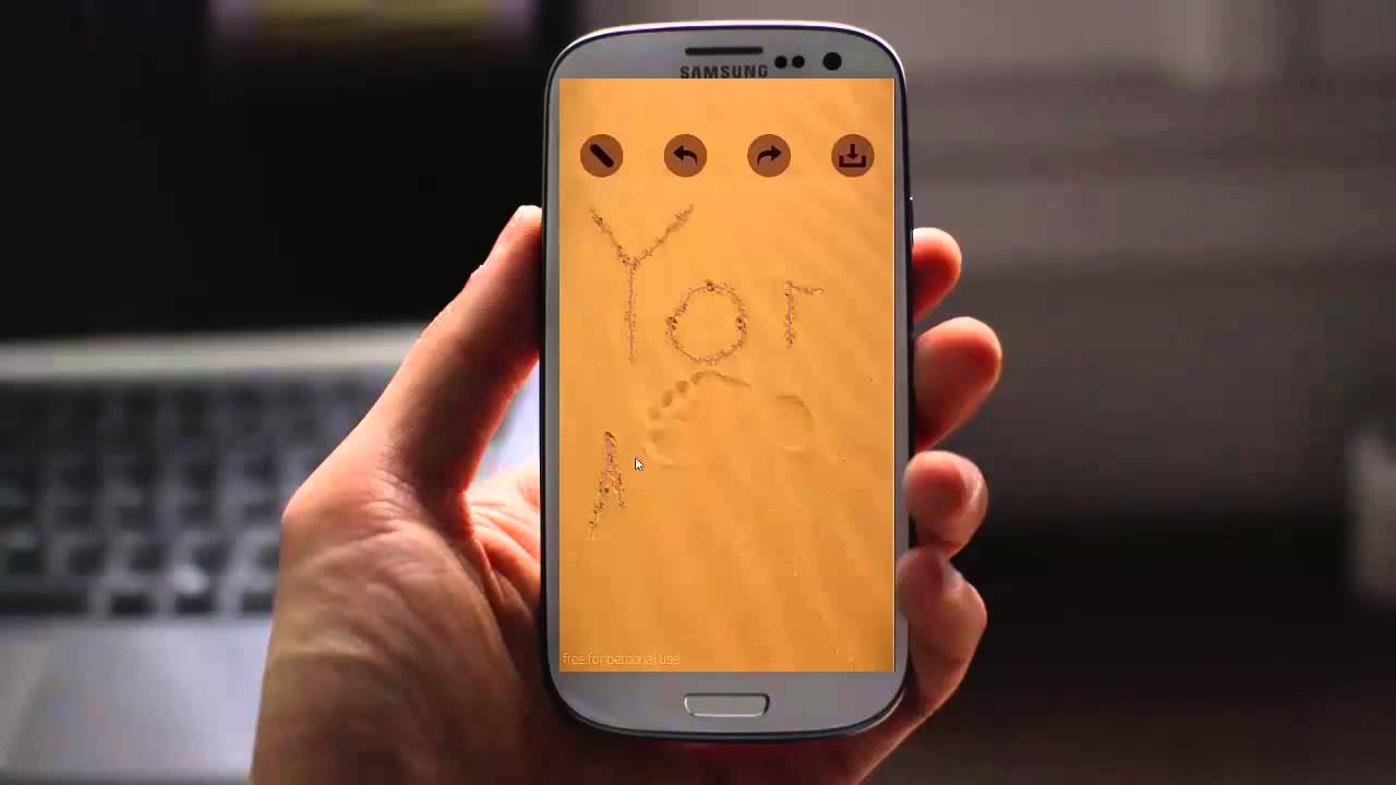 write name on sand in beach - YouTube