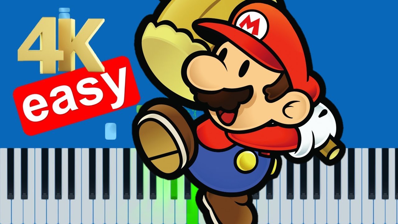 Chestnut Valley - Paper Mario (Slow Easy) Piano Tutorial 4K - YouTube