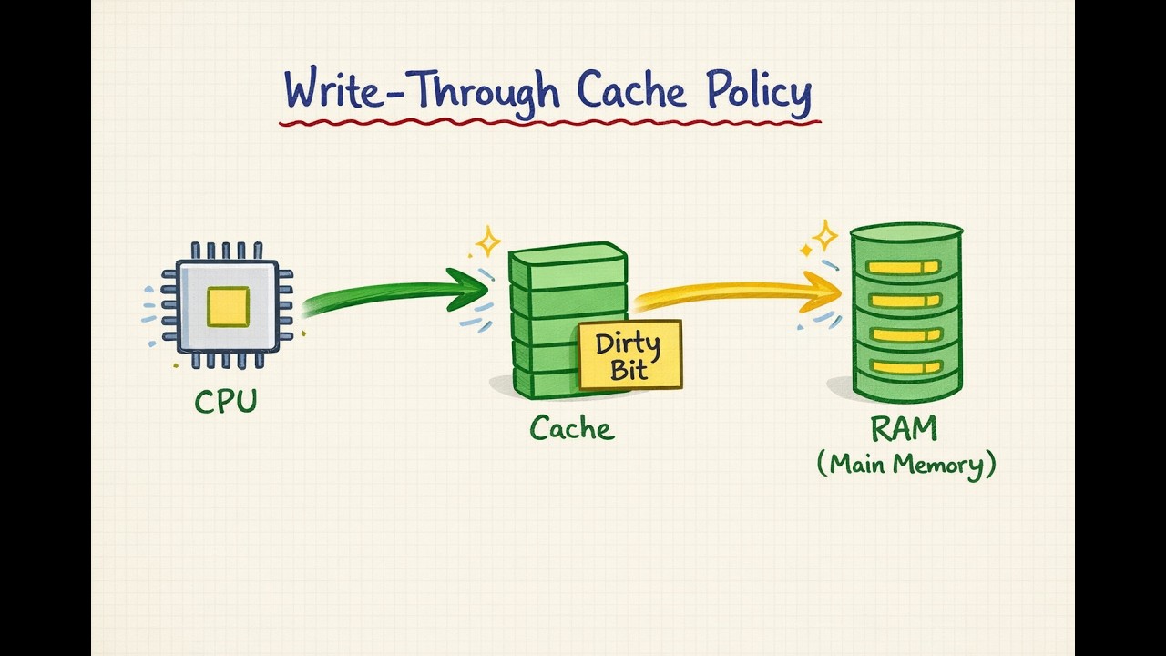 Write-Through Cache Policy Explained with Diagram | Cache Memory ...