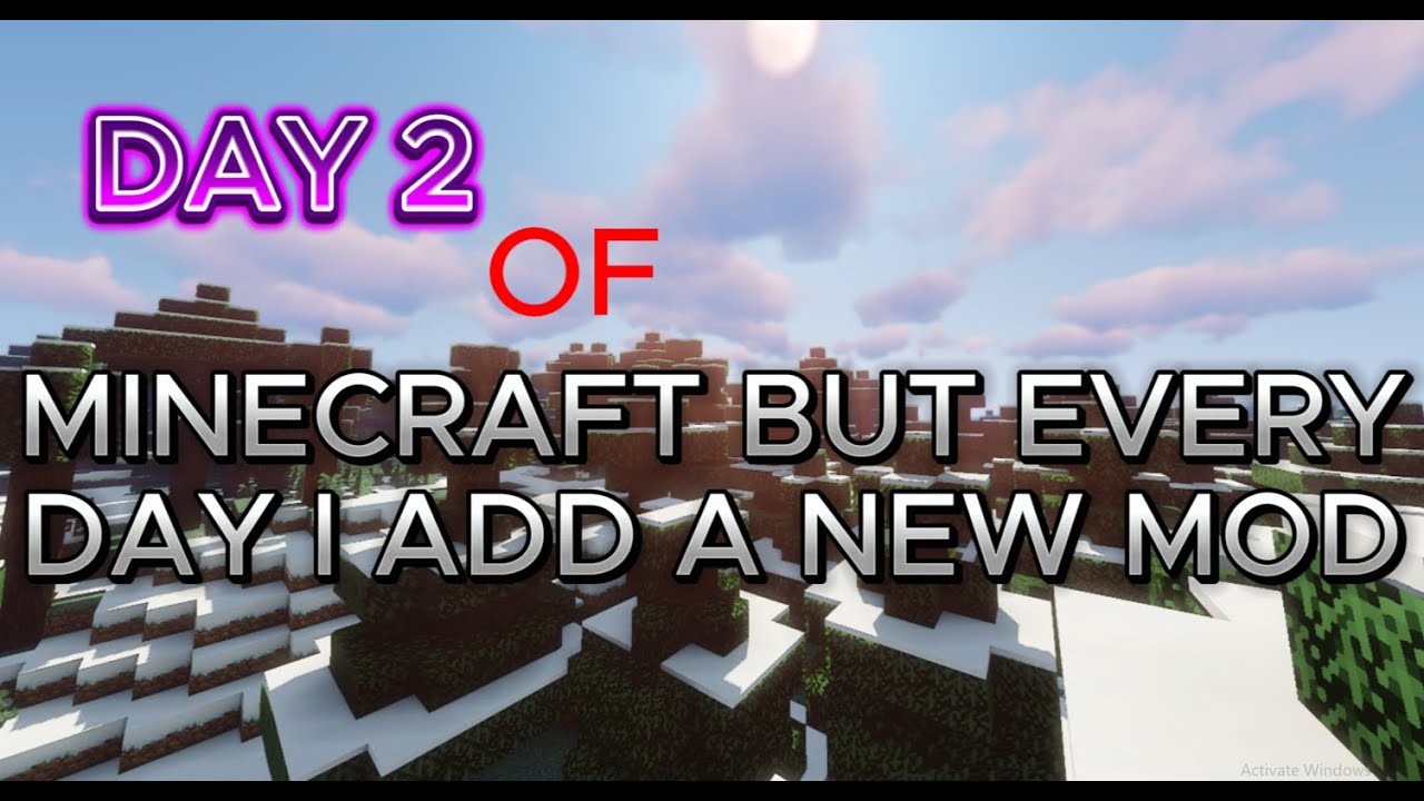 [DAY 2] MINECRAFT BUT EACH VIDEO I ADD A NEW MOD! - YouTube