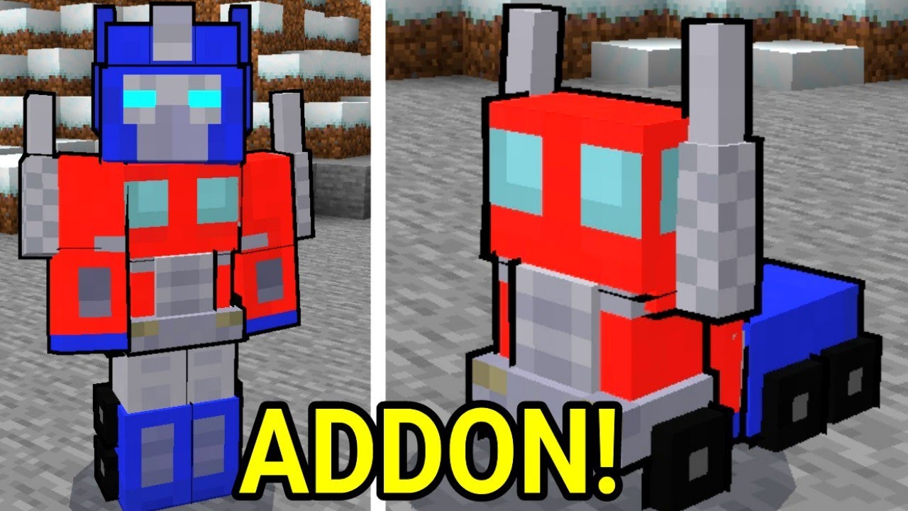 INCRÍVEL!! ADDON DOS TRANSFORMERS PARA MINECRAFT! - YouTube