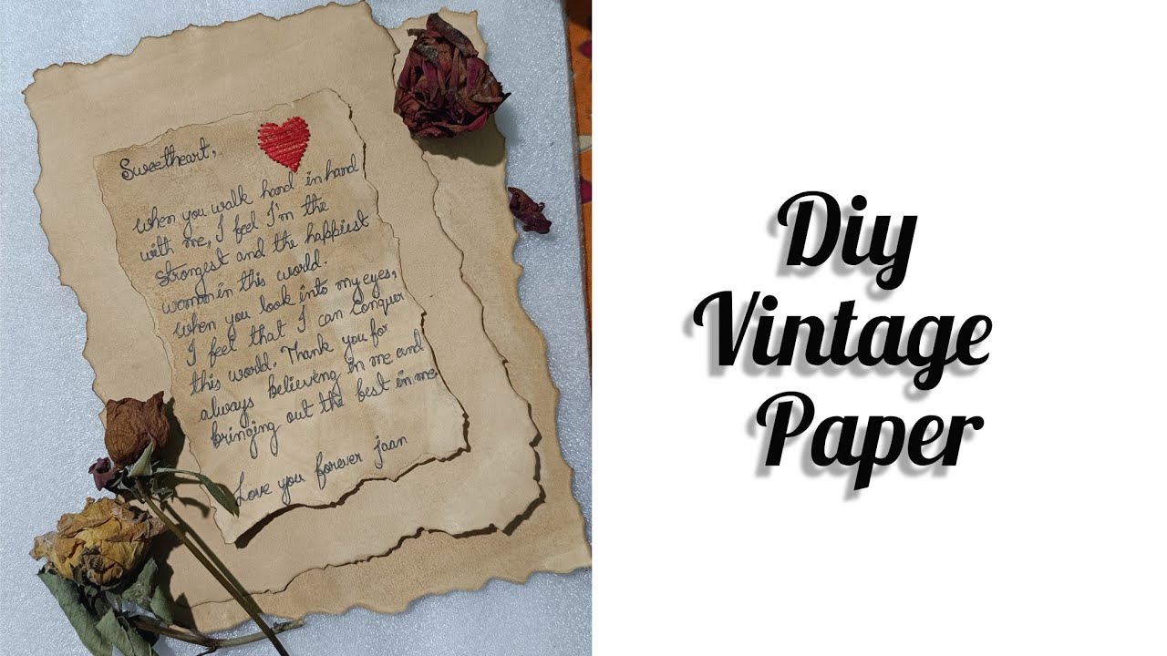 Diy Vintage Paper | How To Make Vintage Paper | Easy Tutorial Using ...