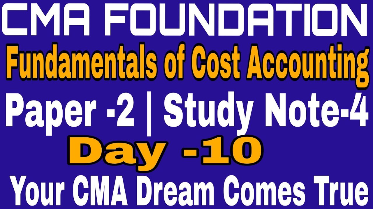 Day-10 Fundamentals Of Cost Accounting - FORMAT OF COST SHEET | Paper-2 ...