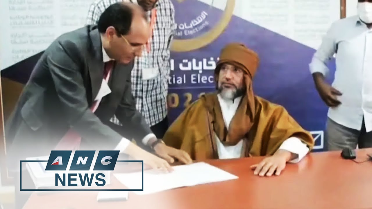 Son of former Libyan ruler Gaddafi runs for president | ANC - YouTube